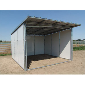 Solid Side/Back with Open Front Shelter | King Feed